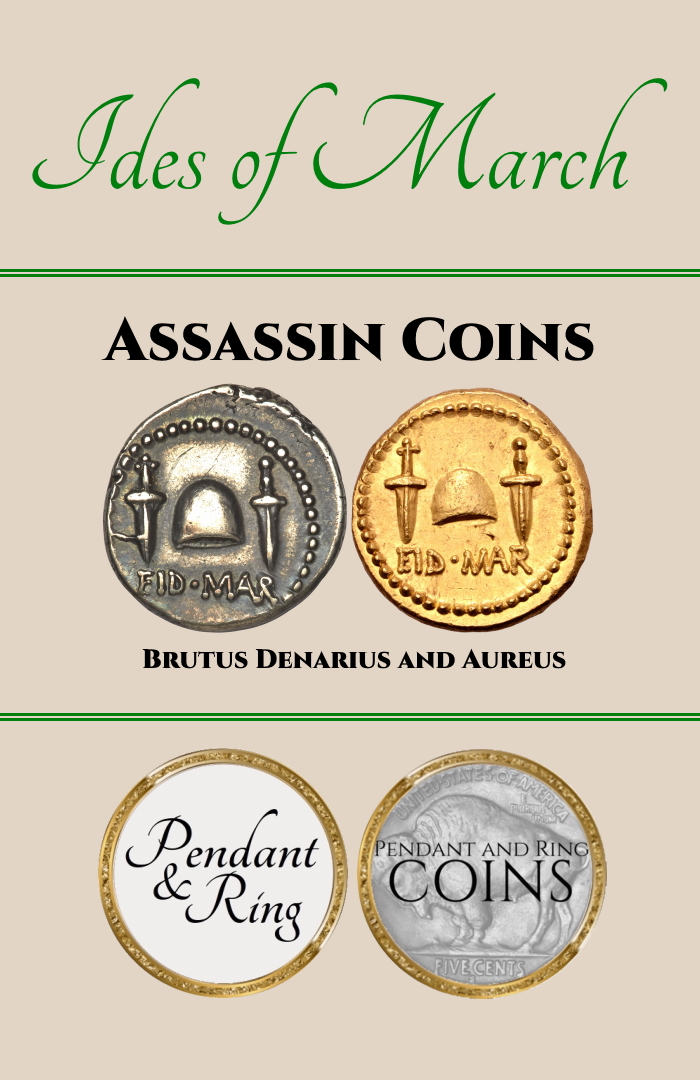 The coins that celebrate the Ides of March – Pendant and Ring