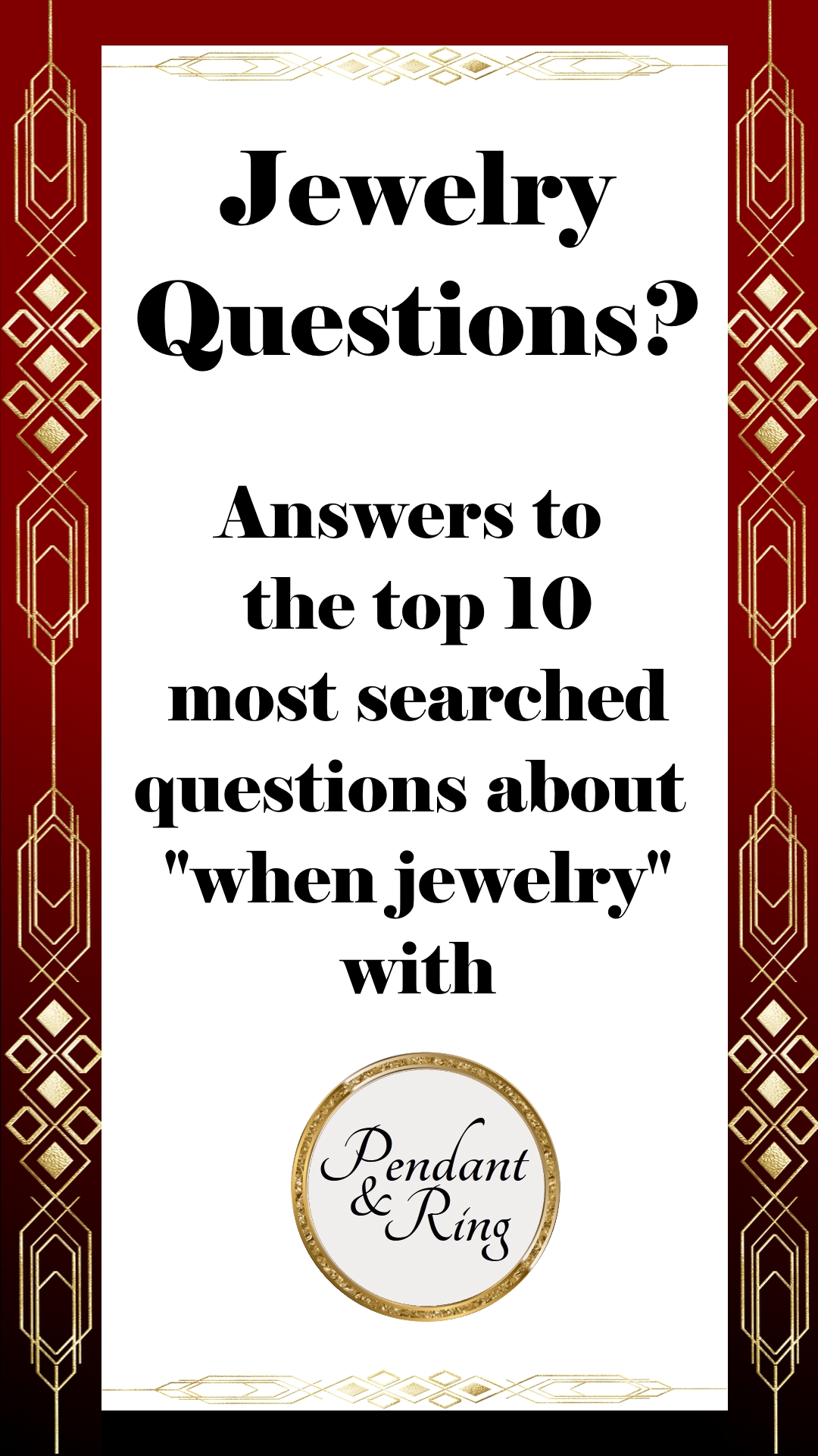 “When Jewelry” Question and Answers with Pendant and Ring – Pendant and ...